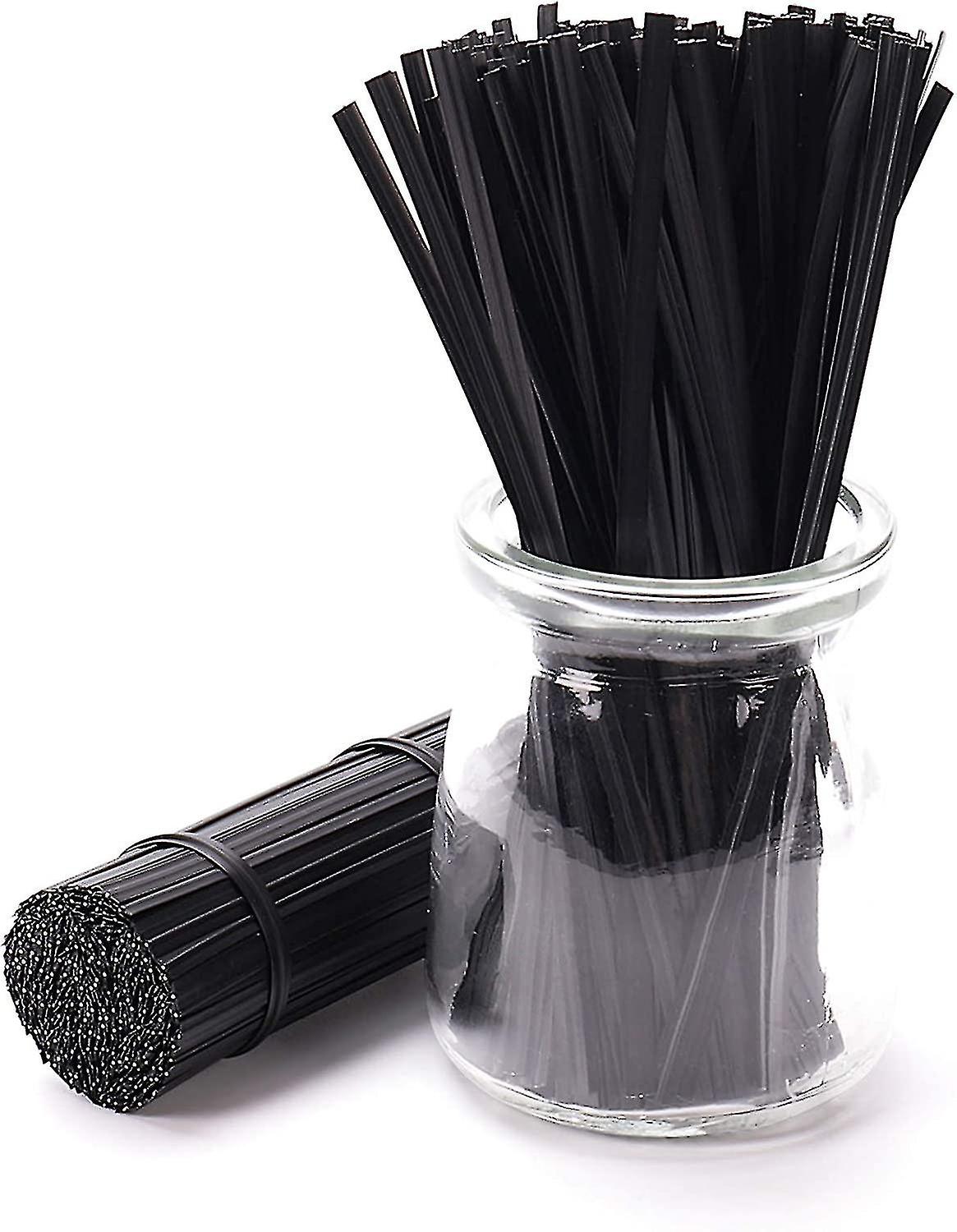 12cm Twist Ties 500 Pcs Reusable And Durable Plastic Black Bread Ties ...