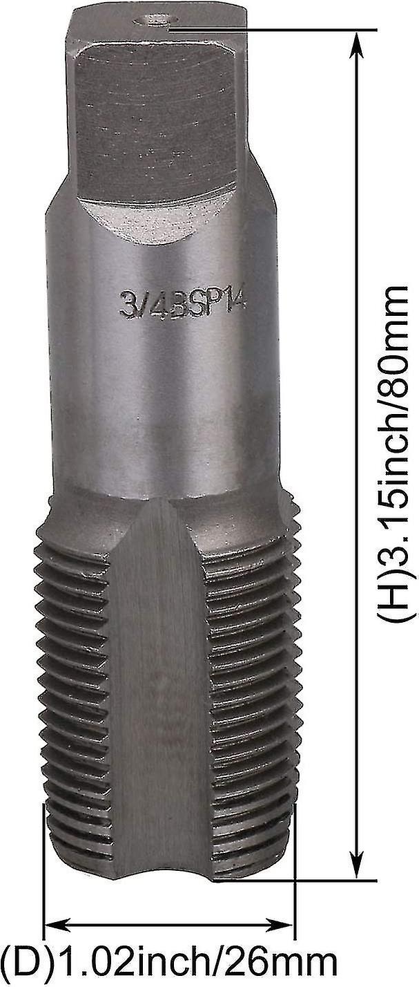 3/4 Bsp Hss Hand Tap Machine Taper Drill Bit Tool For Bsp Pipe Thread ...