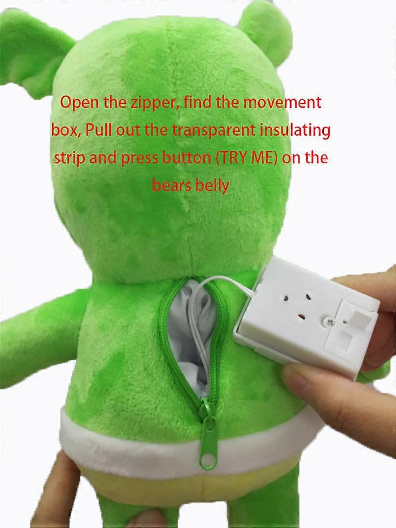 30cm Singing Gummy Plush Toys With Music Voice Gummy Bear Stuffed Dolls ...