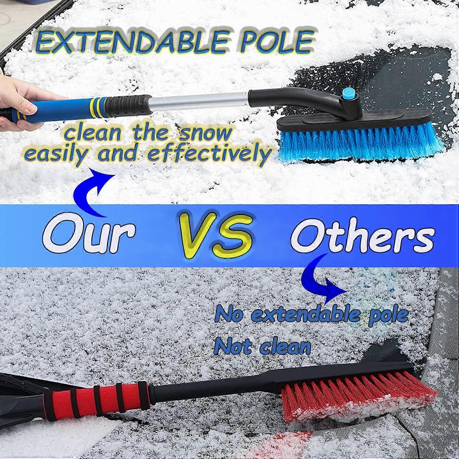 Ice Scraper & Snow Brush, 3 in 1 Detachable Ice Scraper,360 Rotating ...