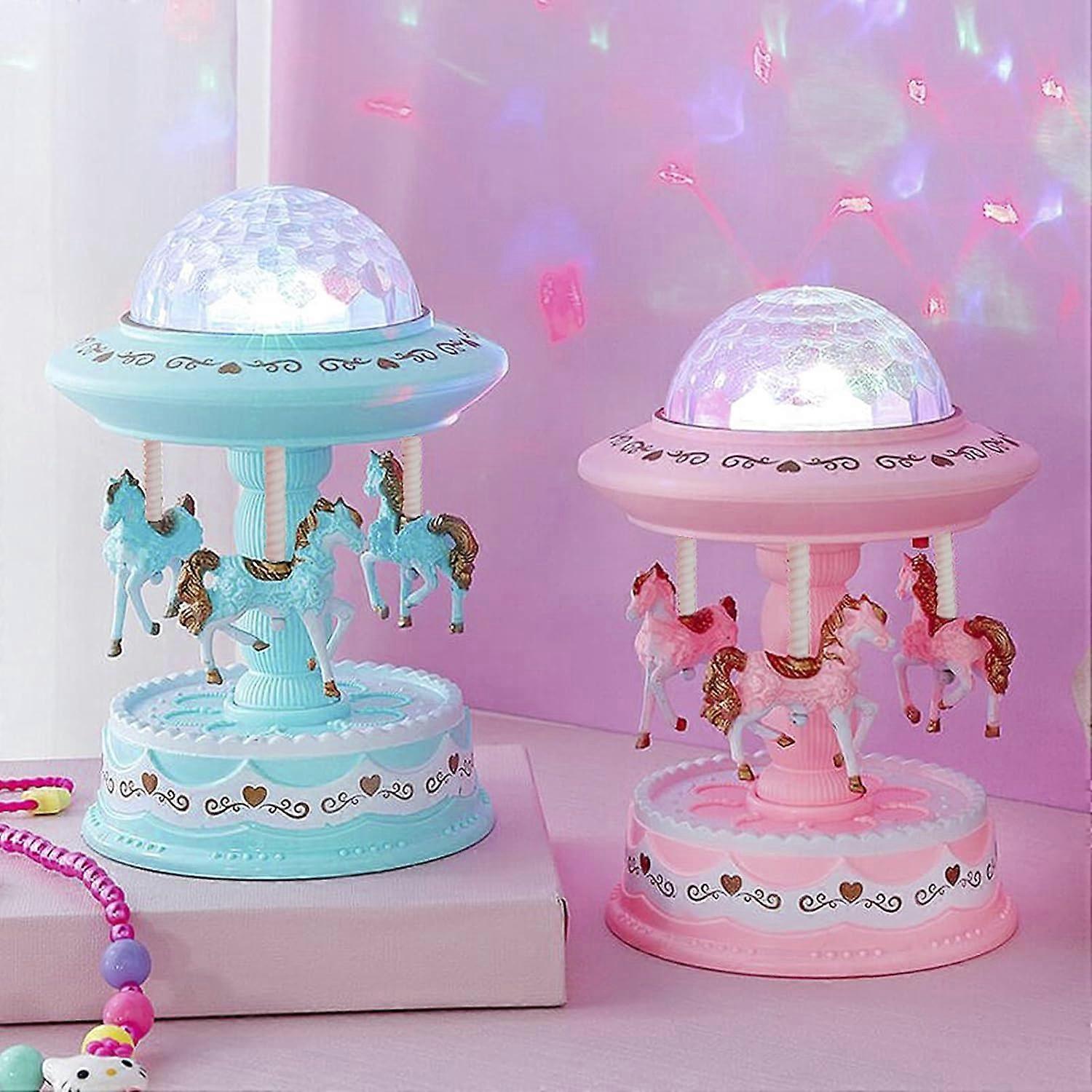 Carousel Music Box,Carousel Horse Music Box Color Changing LED Lights ...