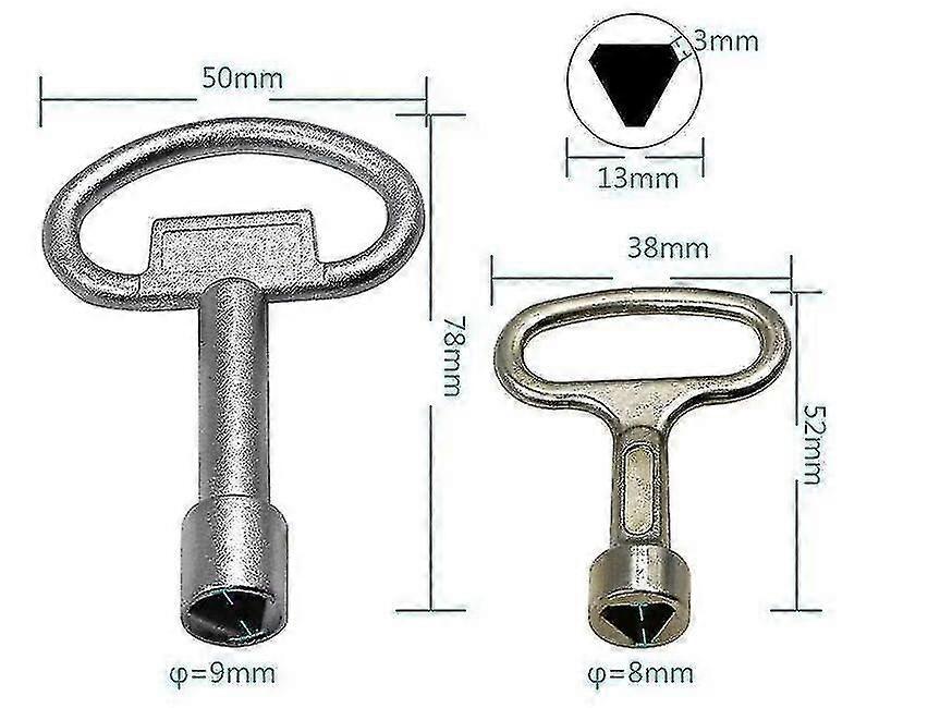 6pcs Metal Triangular Key, Triangular Key, Meter Box Key, Gas Meter Key ...