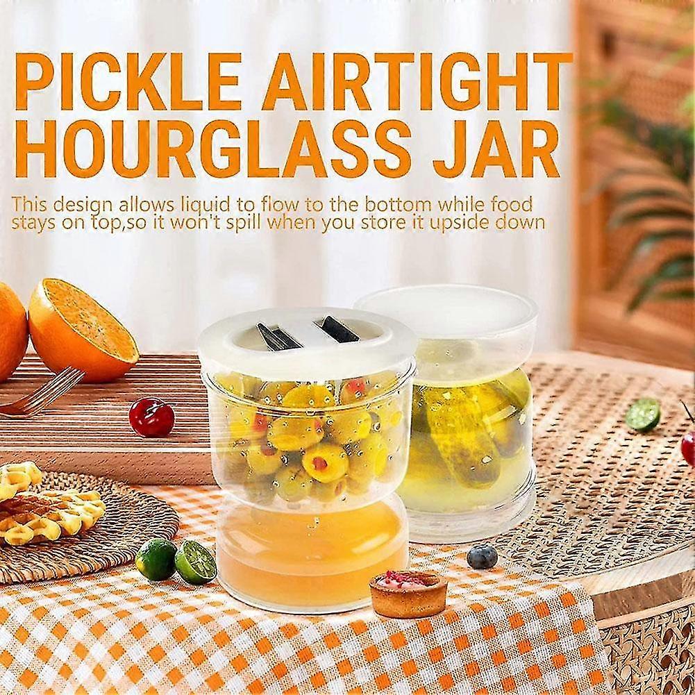 white Pickle Jar Dry Wet Separation Pickle Jar Hourglass Pickle Jar ...