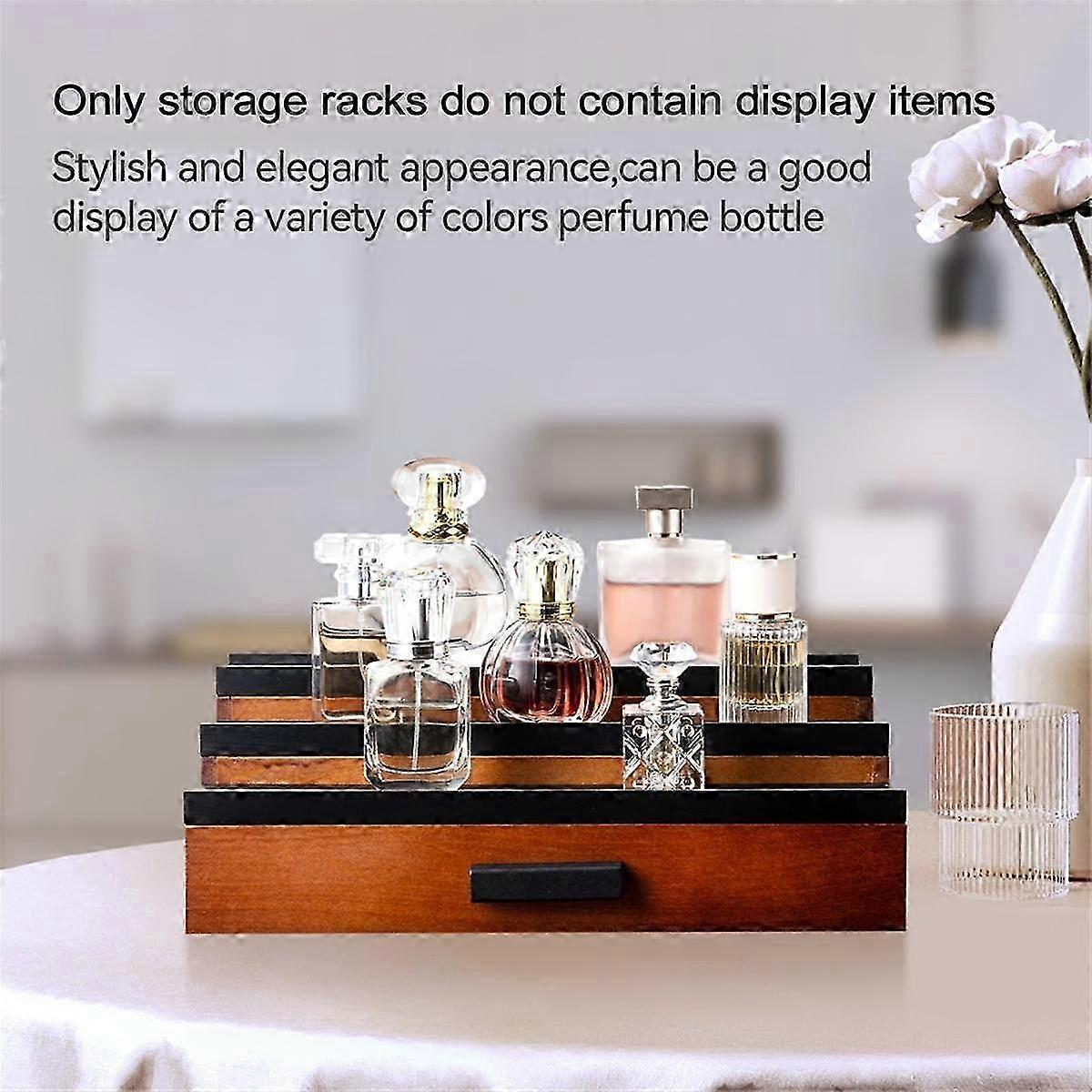 Wooden Cologne Organizer Shelf for Men Dresser, 3 Tier Cologne Display ...