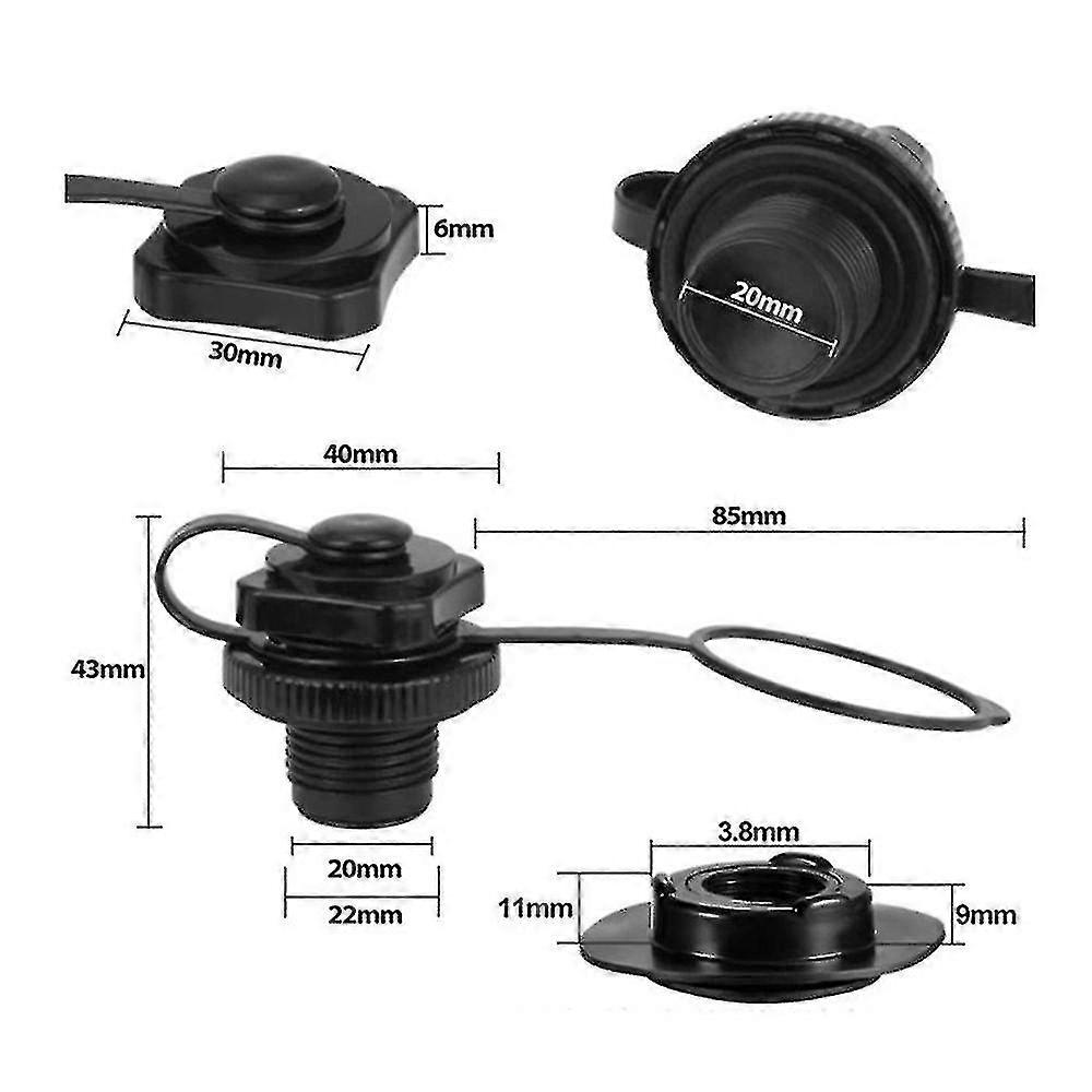 Air Valve Replacement Nozzle Inflation Caps For Inflatable Boat Kayak ...