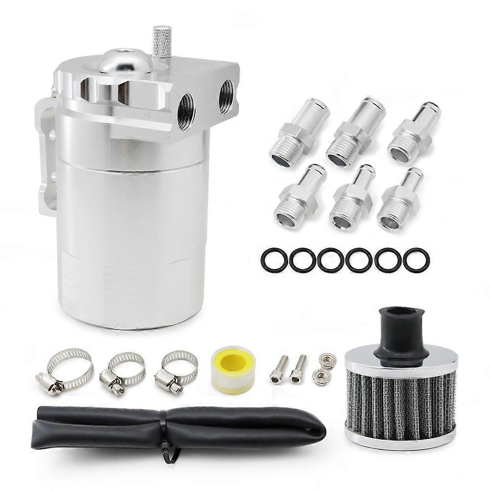 Universal Baffled Aluminum Oil Trap Reservoir Fuel Catch Tank With Air ...