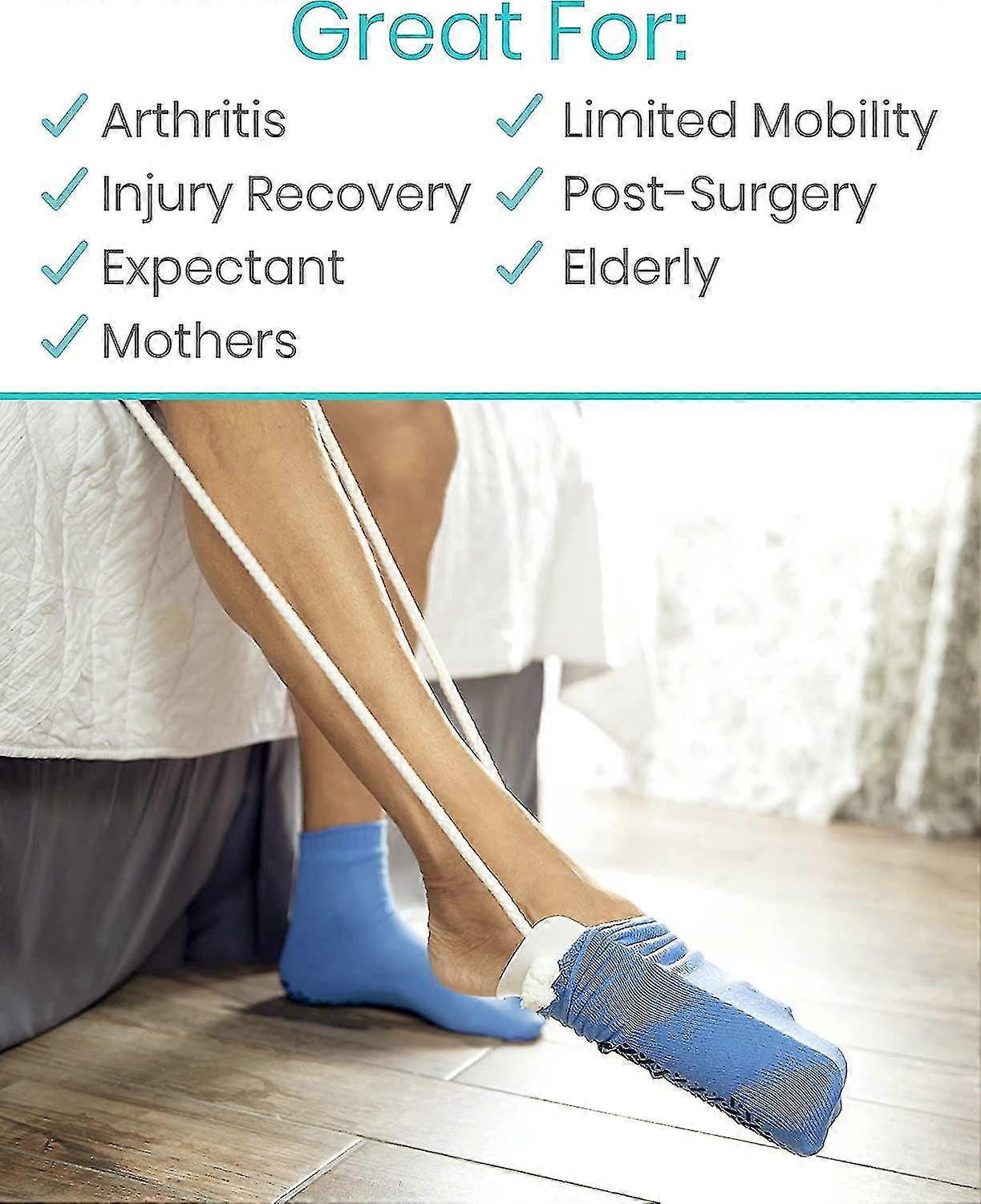 Compression Sock Aid Tool - Easy On And Off Stocking Slider - Pulling ...