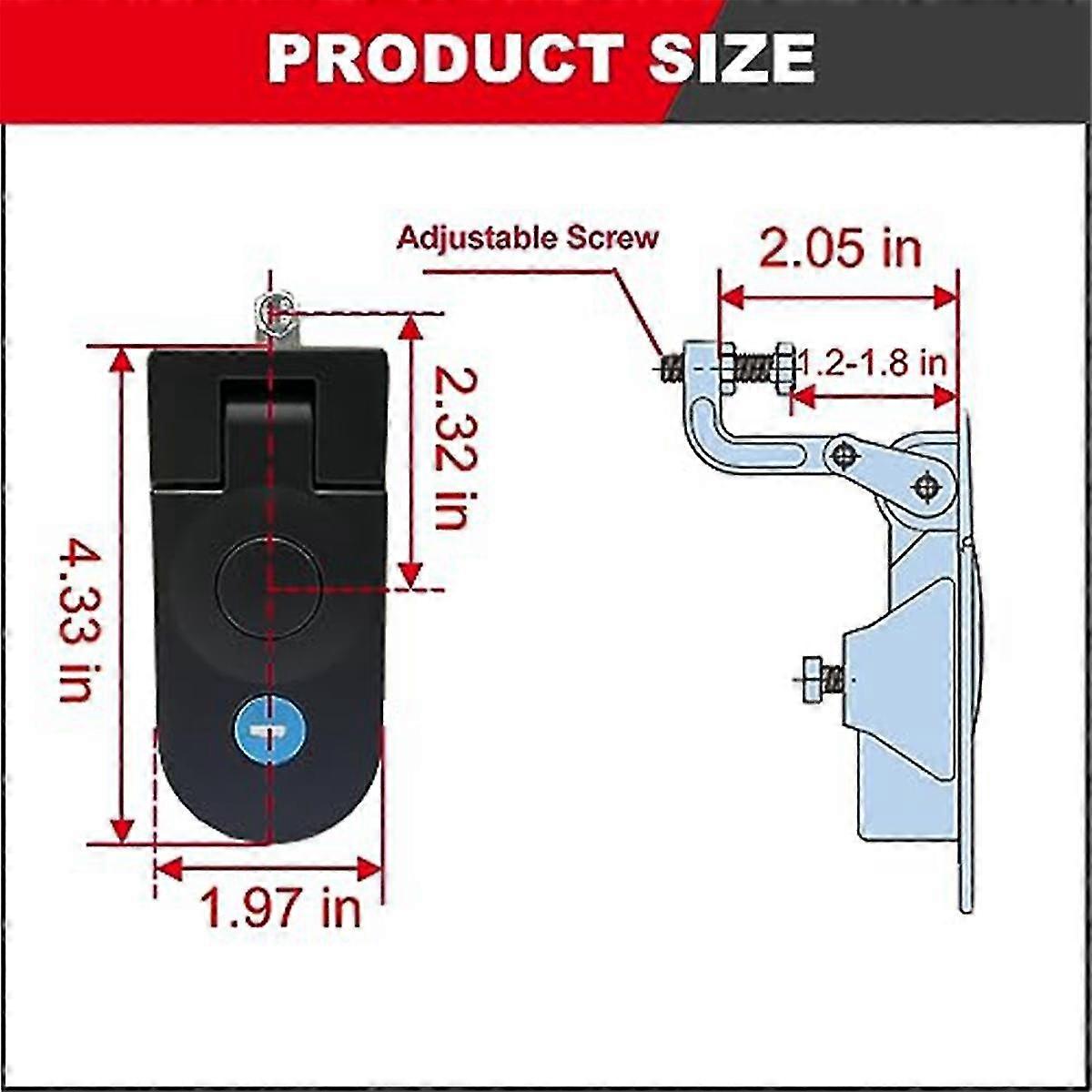 Compression Latches, Metal Flush Mount Trigger Latch, Adjustable Lever ...