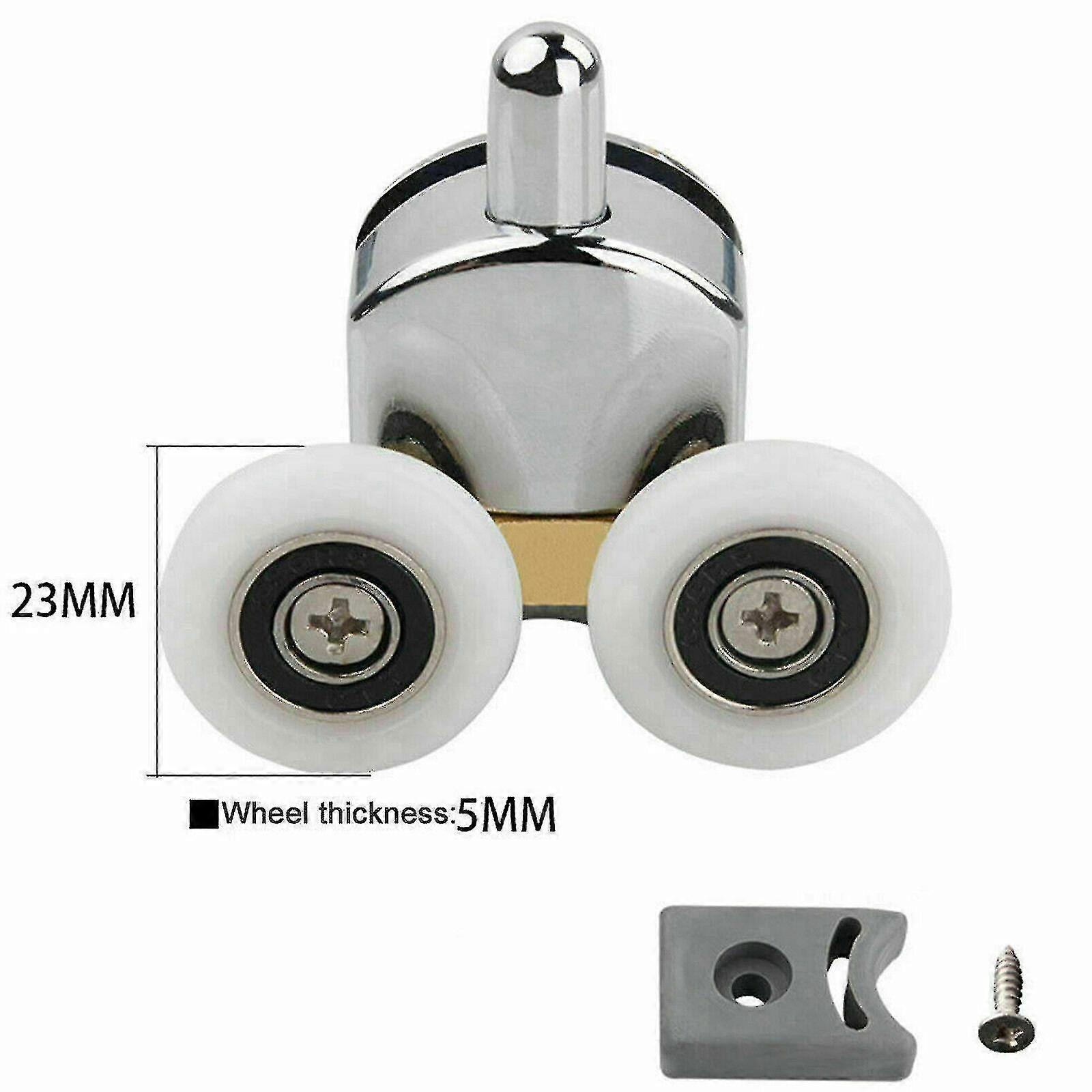 2pcs Shower Screen Door Rollers Wheels Top & Bottom 23mm Replacement ...