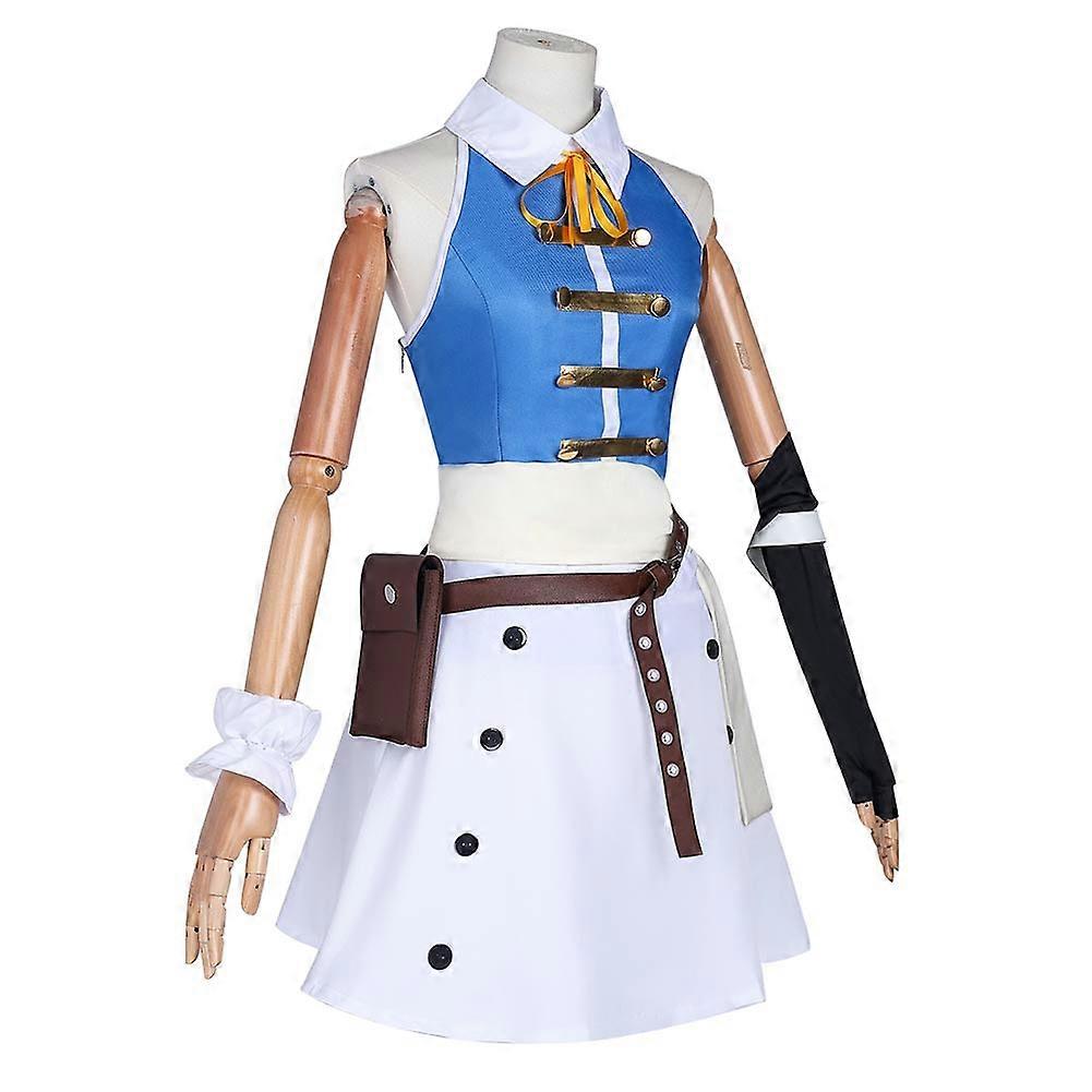 Halloween Anime Fairy Cos Tail Lucy Cosplay Wig Costume Dress Outfits ...