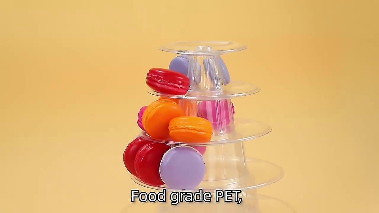 6 Layer High Quality Macarons Display Tower PVC Macaron Tower Stand ...