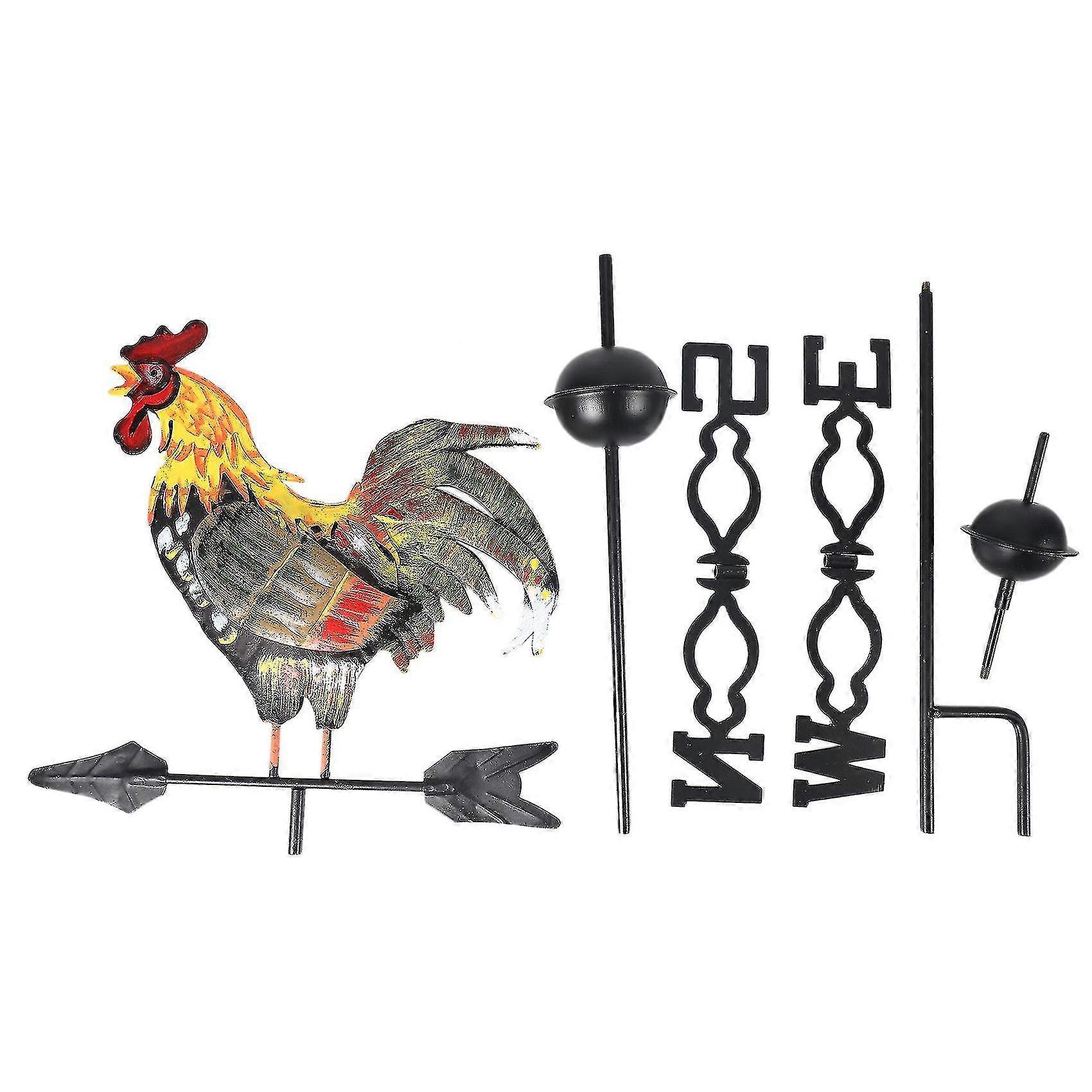 Metal Weather Vane With Rooster Ornament Wind Vane Weather Vain For ...
