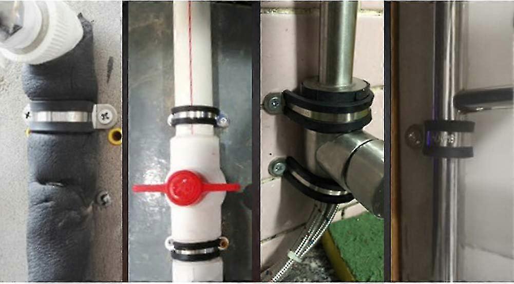 10 Pieces 25mm U-pipe Clips With Rubber Cushioned Cable Clamp Rubber ...