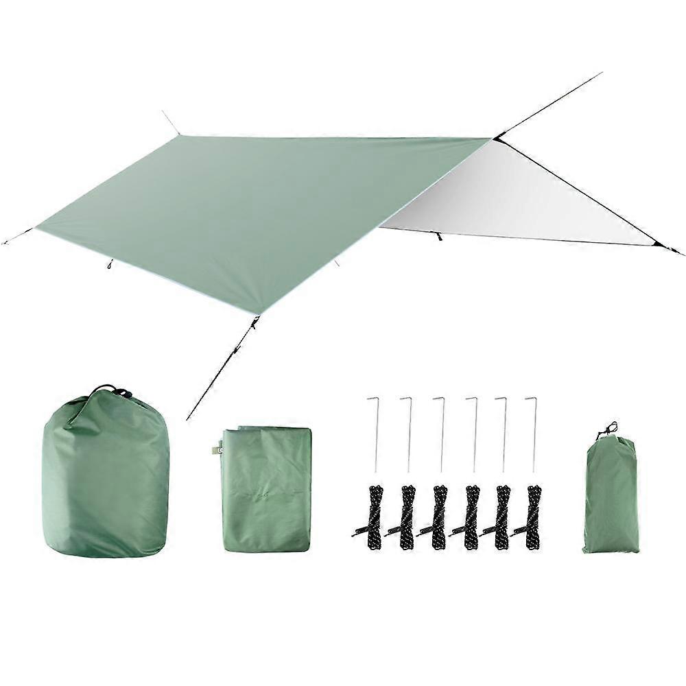 Camping Rainproof Tarp 3x3m Waterproof Hiking Shelter Tarp Hammock Tarp ...