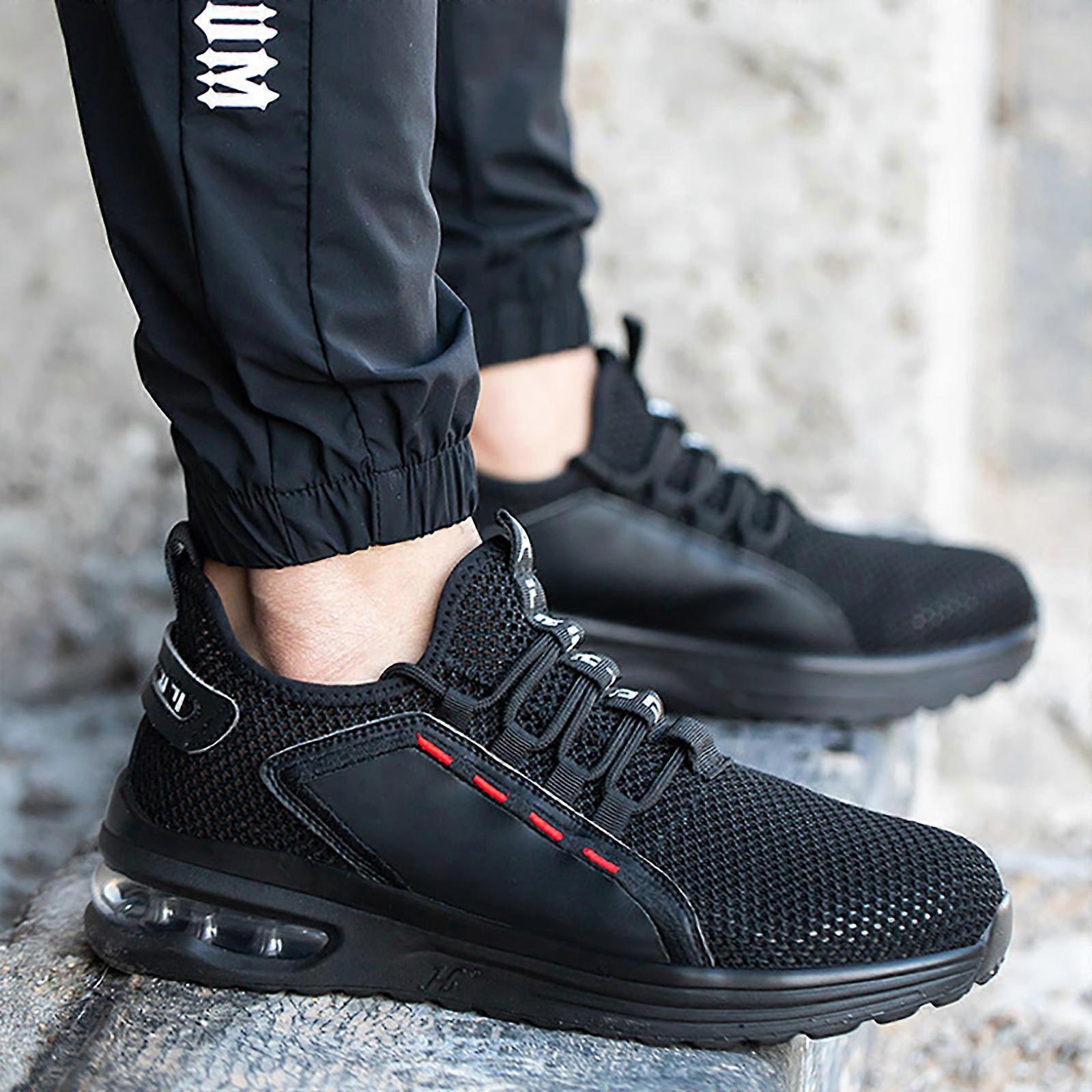 Safety Shoes Work Sneakers for Men Breathable Lightweight Shoes for ...