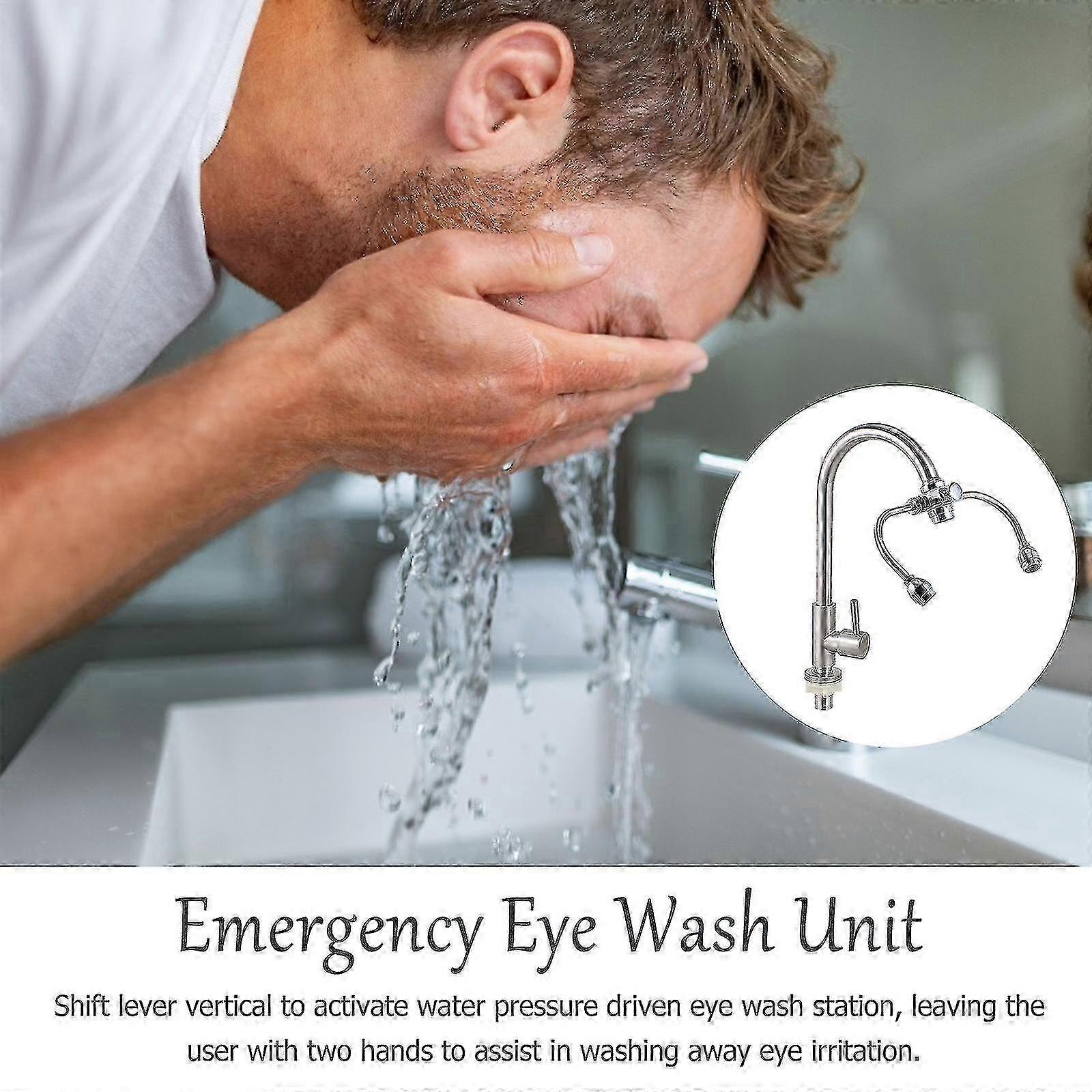Eye Wash Station With Covers Faucet Mounted Eyewash Station Sink ...