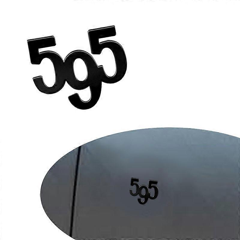 3D Car Decor Metal 595 Logo Badge Decal For Abarth Punto 124 500 595 ...