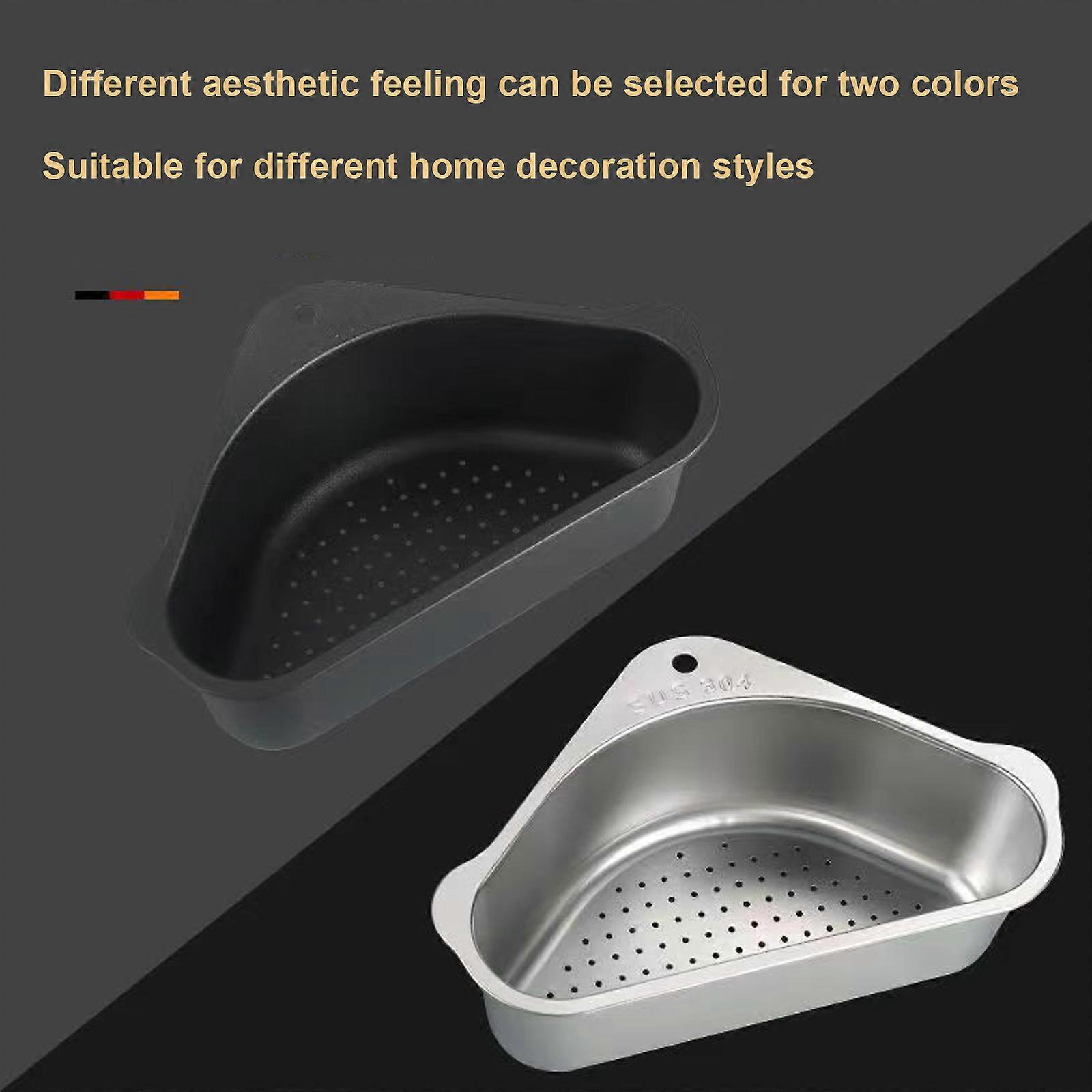 Stainless Steel Sink Drain Filter Basket, Triangle Multifunctional ...