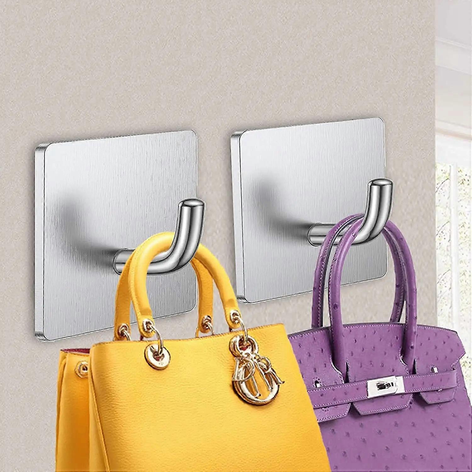 Heavy Duty Adhesive Hooks, Stick on Wall Hangers, Strong Stainless ...