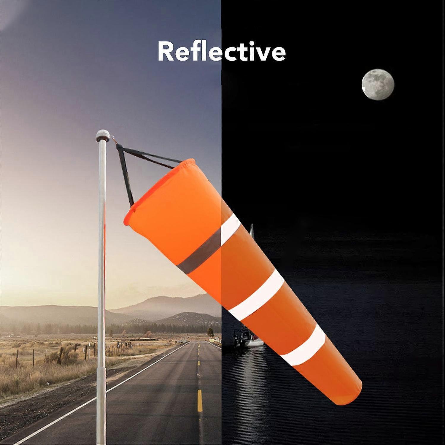 Windsock Wind Direction Measurement Sock Bag Orange Polyester 80cm for ...