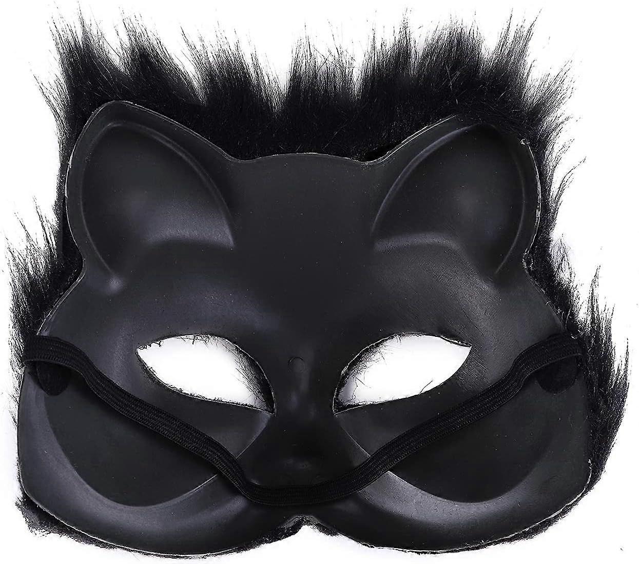 Furry Fox Mask Halloween Cosplay Mask, Party Cat Mask Easter Carnival ...