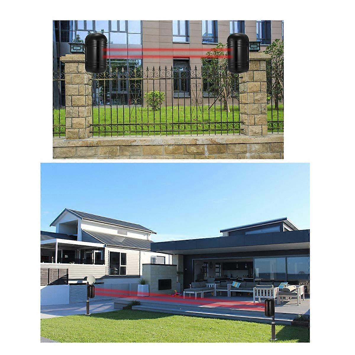 Wired Dual Beam Photoelectric Infrared Sensor Barrier Detector 100M ...