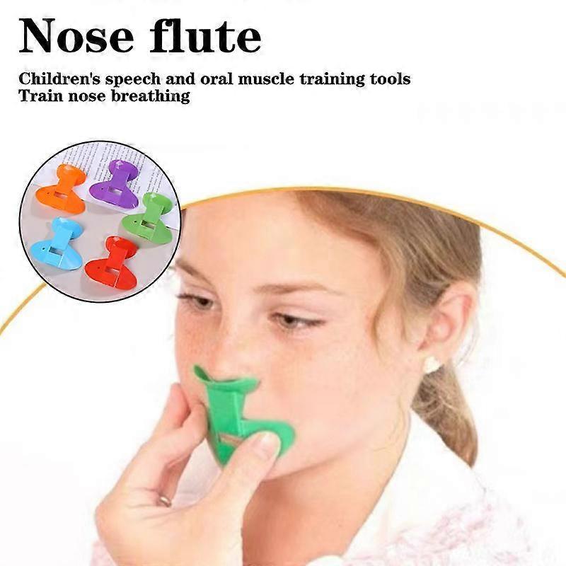 Kids Nose Flute Plastic Flute Dark Blue Nose Training Whistle For Nose ...