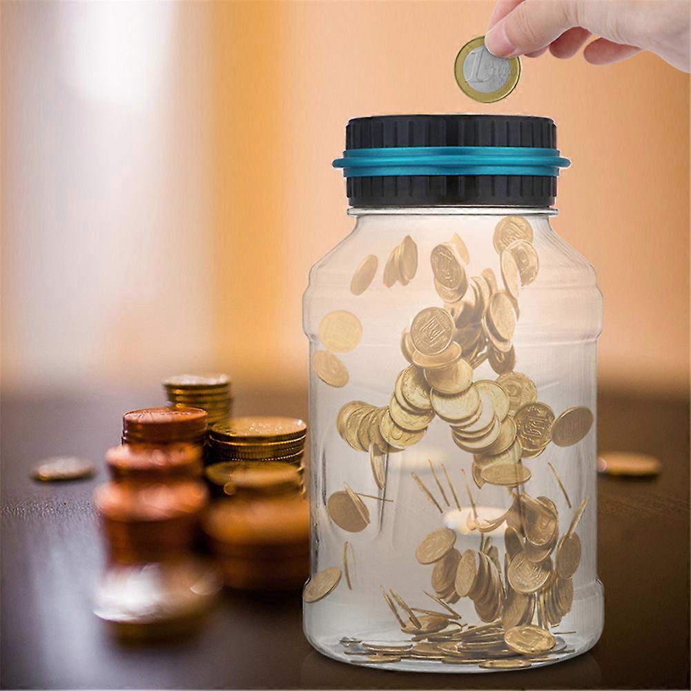 Digital Piggy Bank for Kids and Adults, Coin Counting Jar with LCD ...