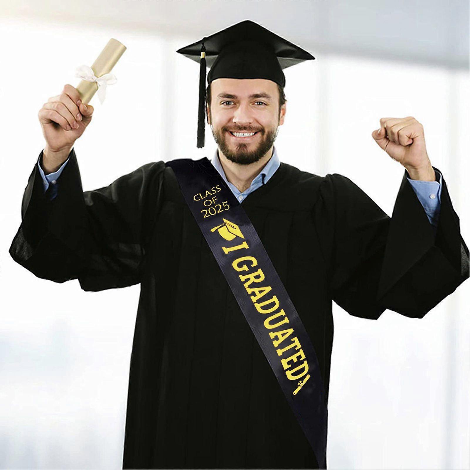 2025 Graduation Stole Unisex Adults Graduation Satin Sash Ribbon Class ...