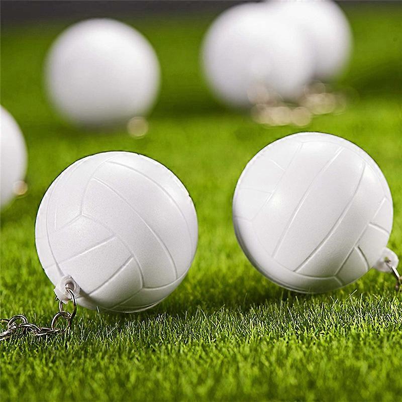 24 Pack White Volleyball Keychains,Volleyball Stress Ball Keychains ...