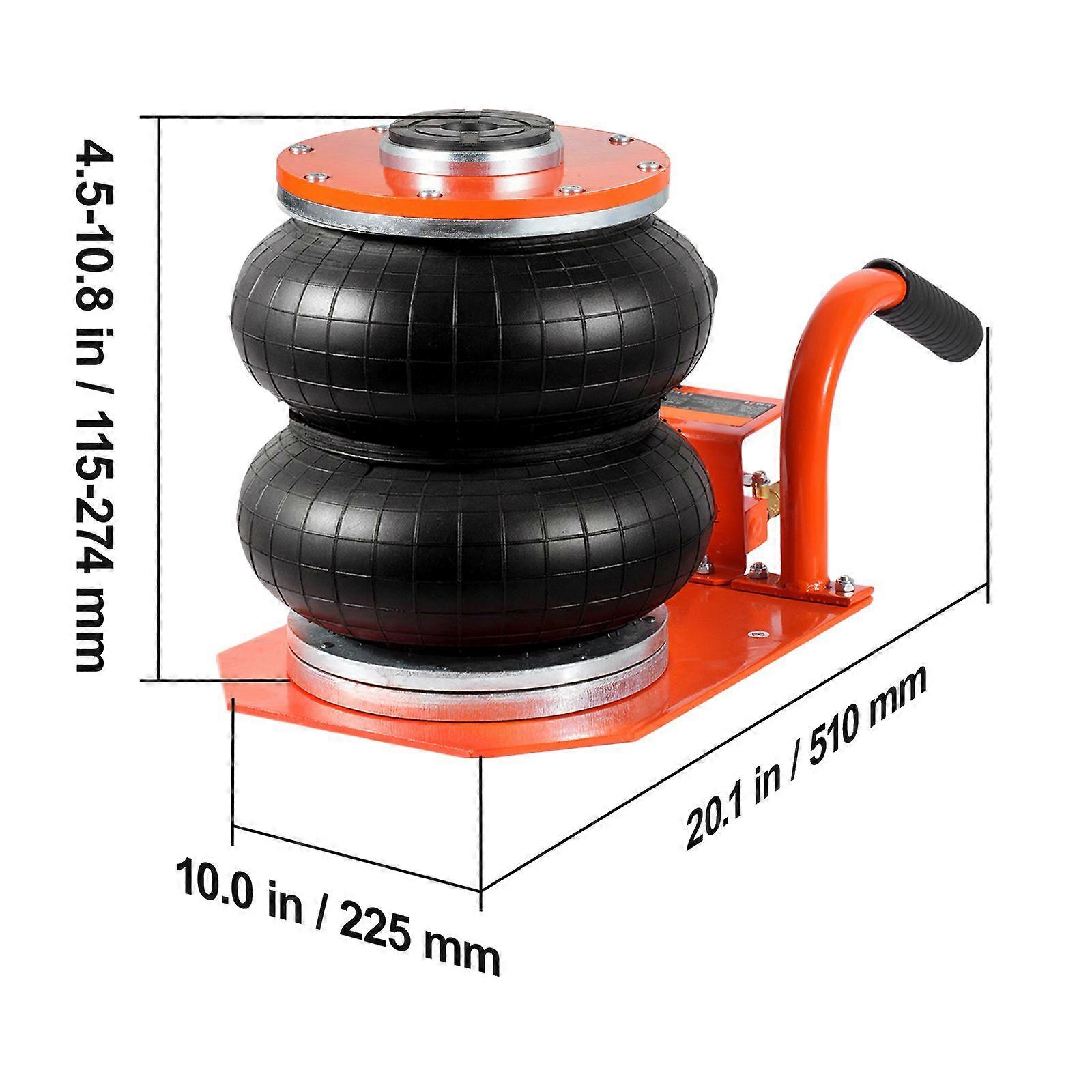 Air Jack, 3 Ton/6600 lbs, 3-8S Pneumatic Lifting Jack with Heightened ...