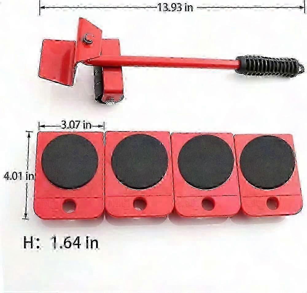 4-Pack Heavy Duty Furniture Lifting Tools 360 Degree Rotating - 3' x 3 ...