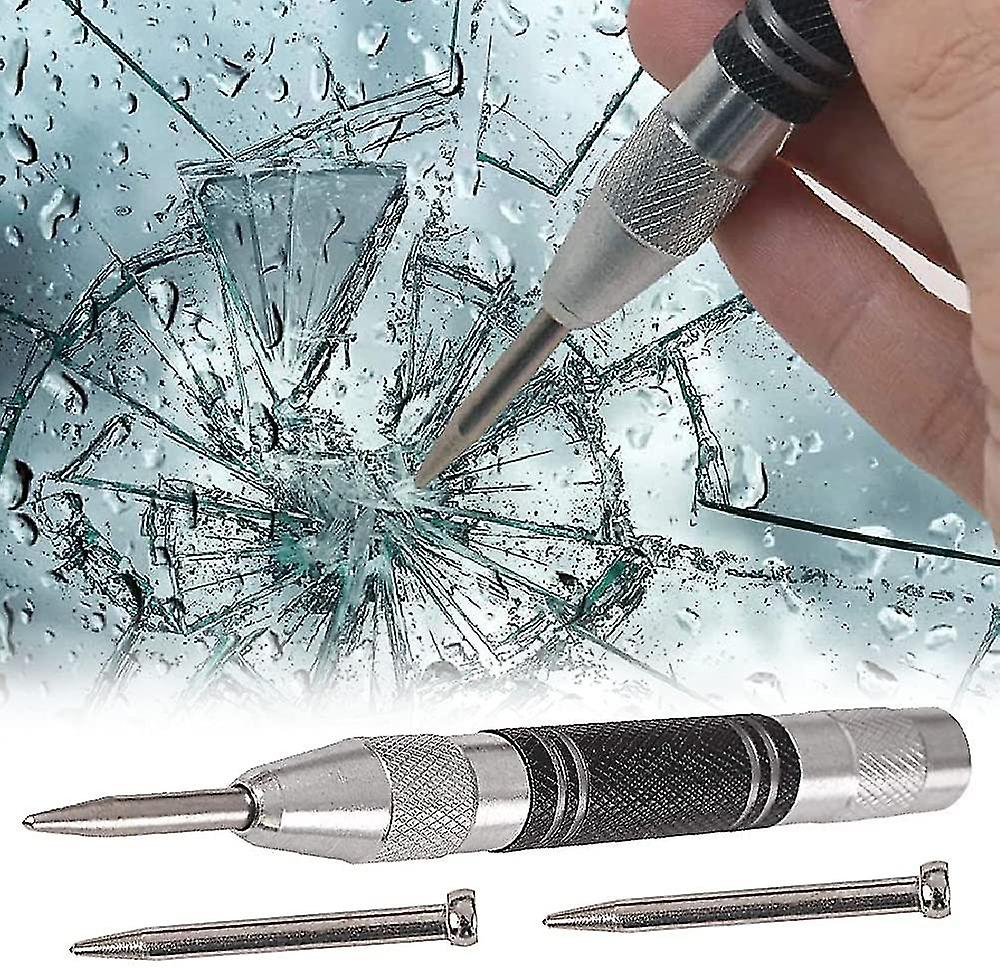 Automatic Center Punch Black Steel Spring Loaded Center Hole Punch ...