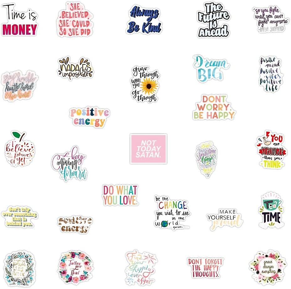 Inspirational Stickers for Water Bottle, Waterproof Vinyl Stickers Pack ...