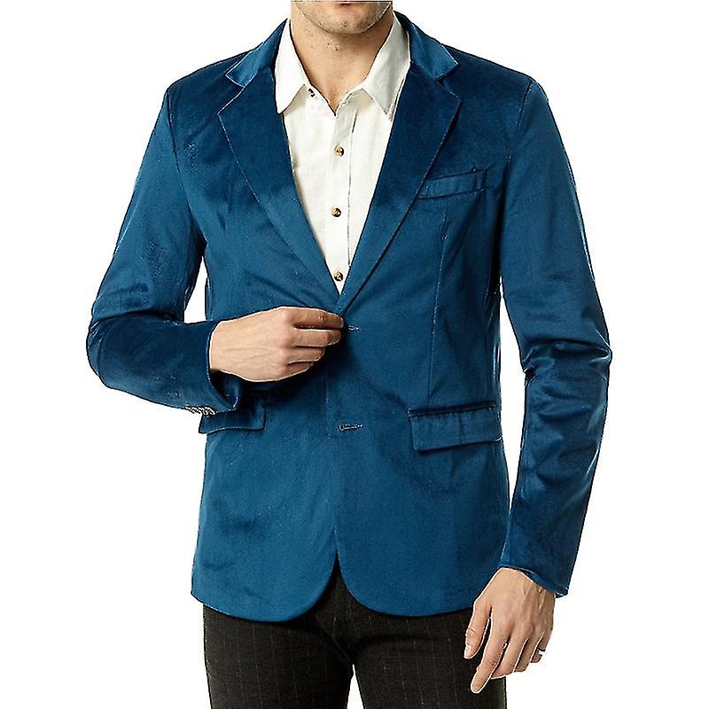 Mænds Slim-fit Solid Velvet Blazer Smoking Middagsjakke | Fruugo DK