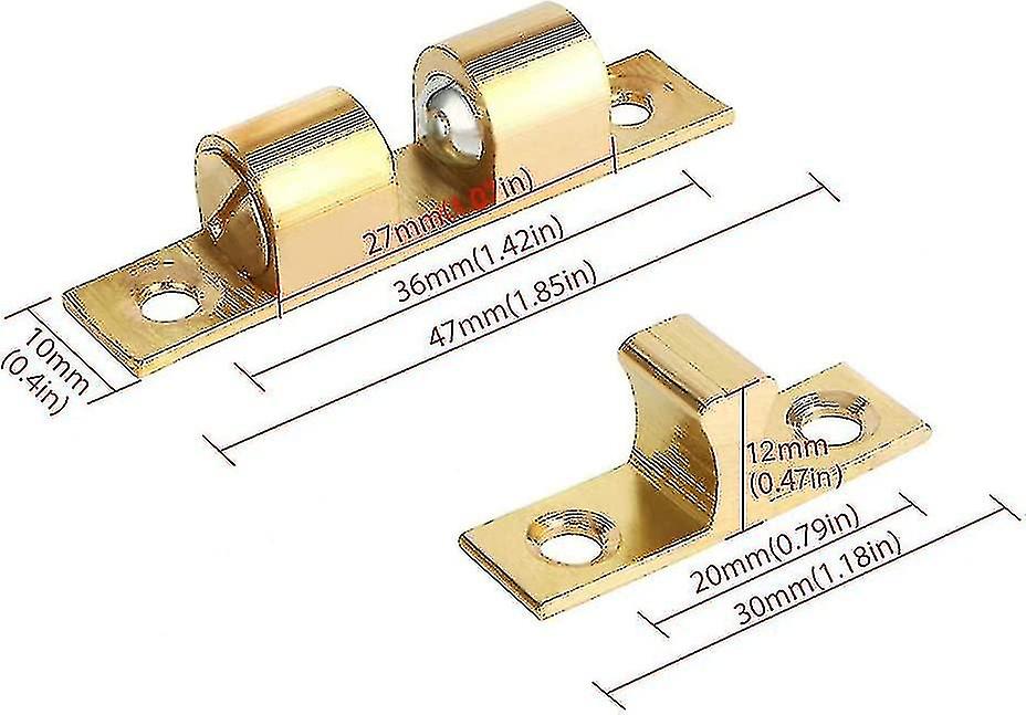 6pcs Brass Double Ball Catch Roller Latches Double Roller Catch For ...