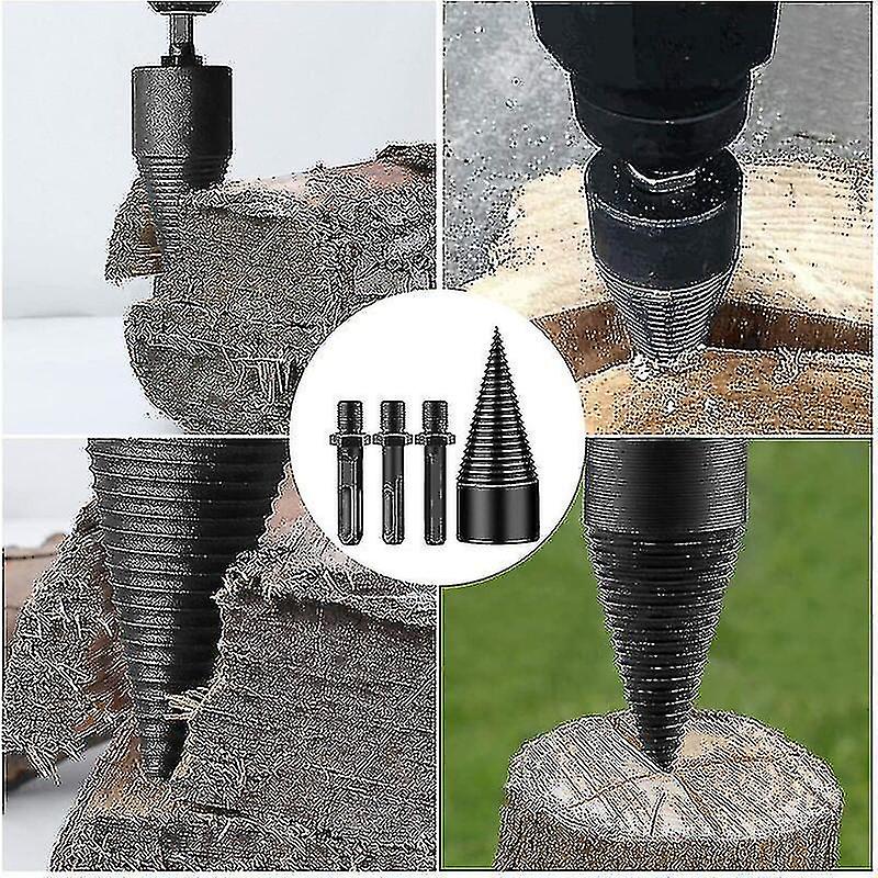 Log Splitter, 42mm Firewood Splitter Drill Bit Wood Splitter Heavy Duty ...