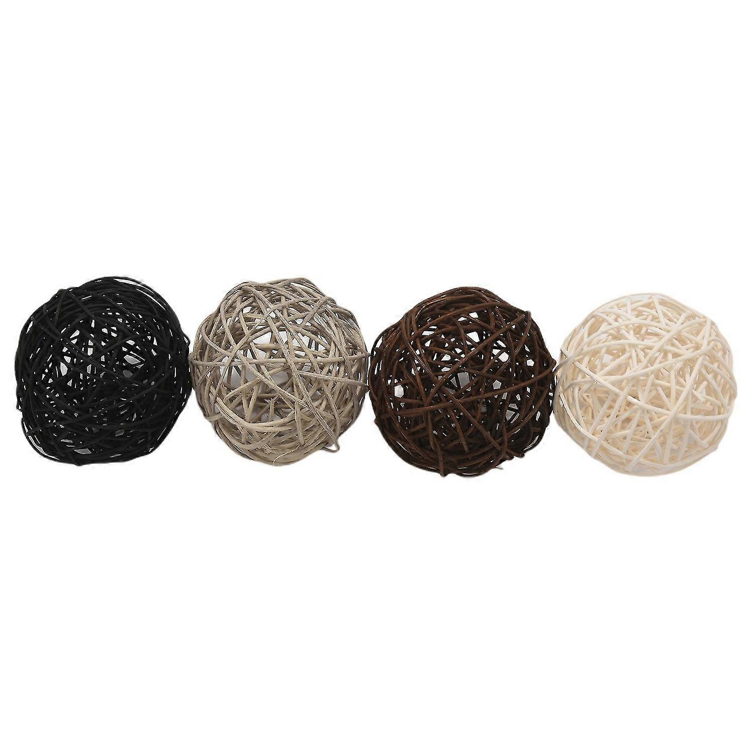 12-Pack Large Rattan Balls - Decorative Balls for Bowls, Vase Filler ...