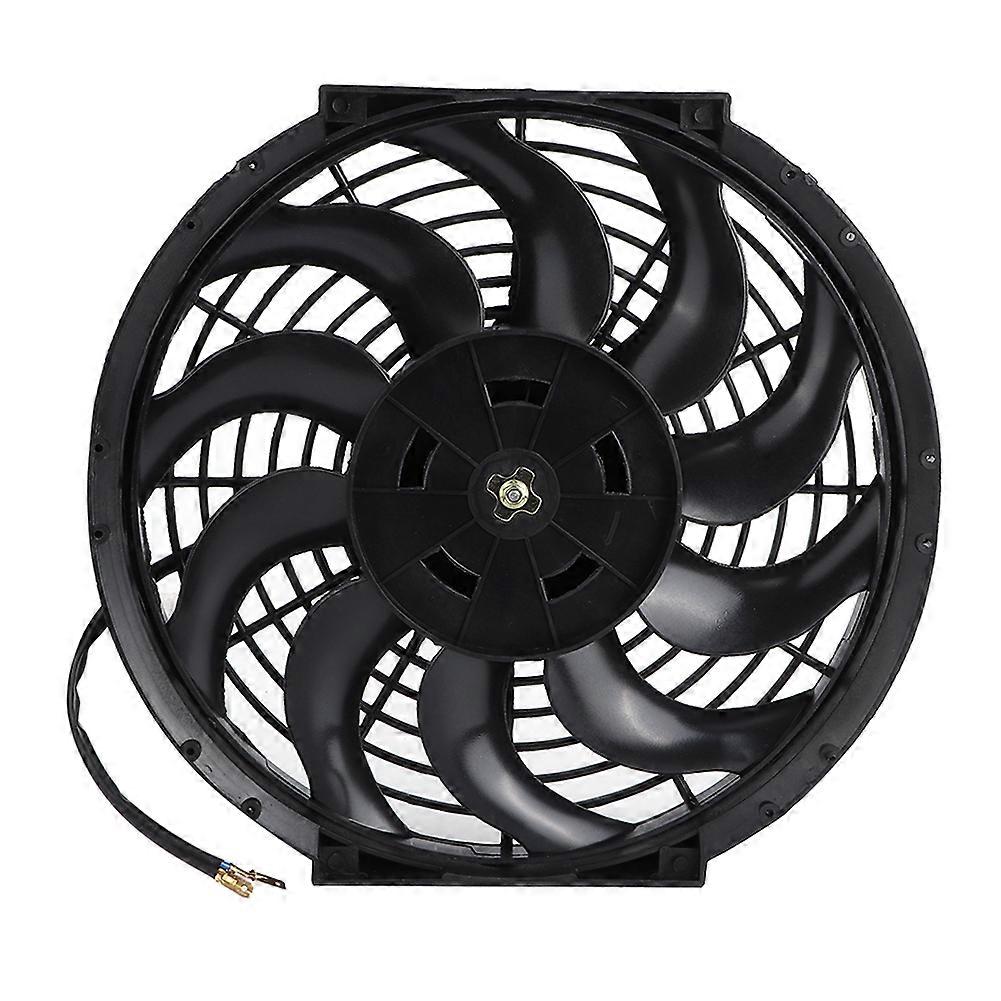 12in Universal Slim Radiator Cooling Fan Thermo 12V with Mounting Kit ...