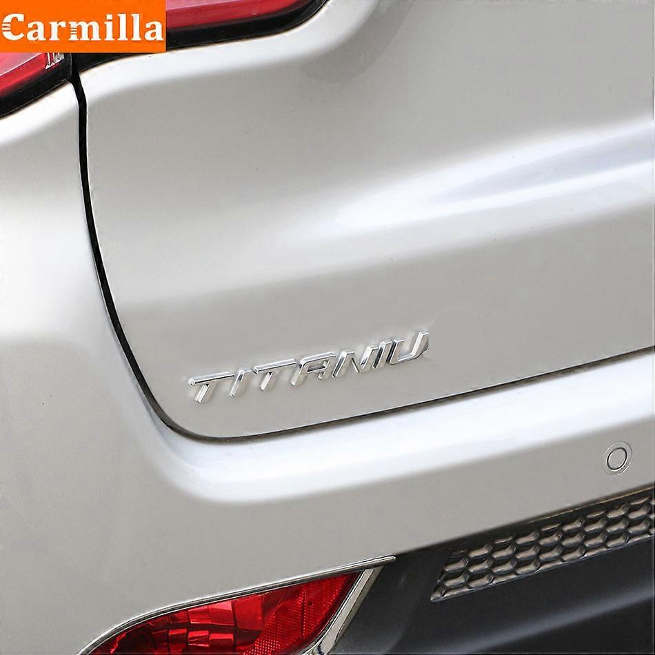Carmilla 3D Metal TITANIUM Car Rear Trunk Emblem Chrome Badge Sticker ...