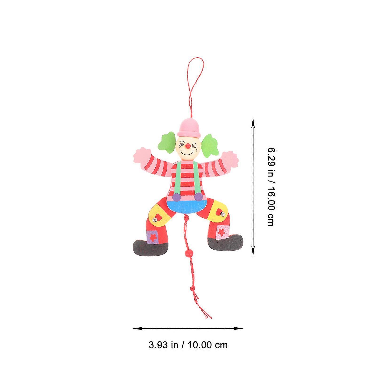 2Pcs Clown Marionette Puppet String Wood Clown String Marionette Puppet ...