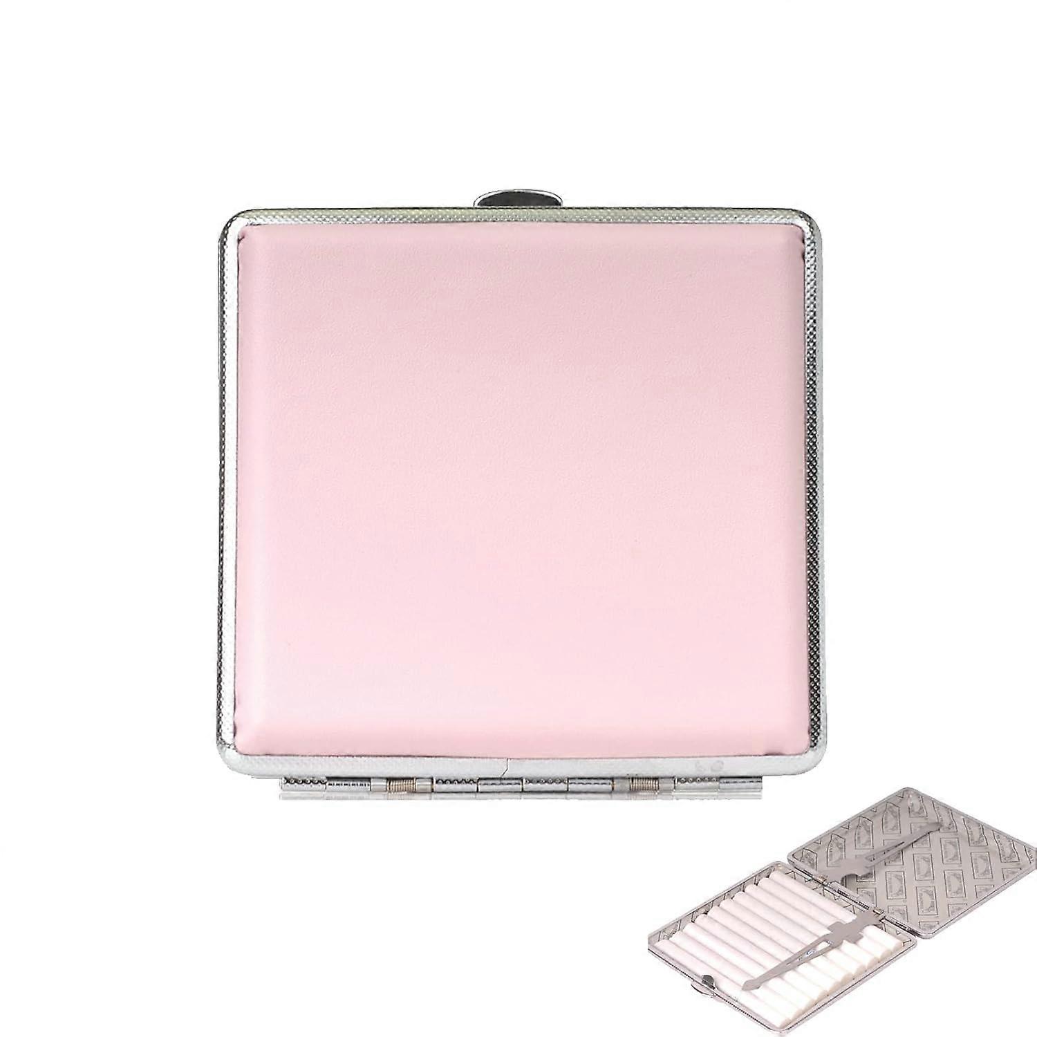 Cigarette Cases for Women- Pink PU Leather Cigarette Case Slim Holds 20 ...