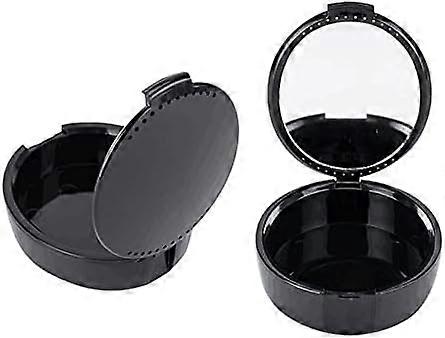 2PCS Denture Storage with Mirror Orthodontic Retainer Portable Molar ...