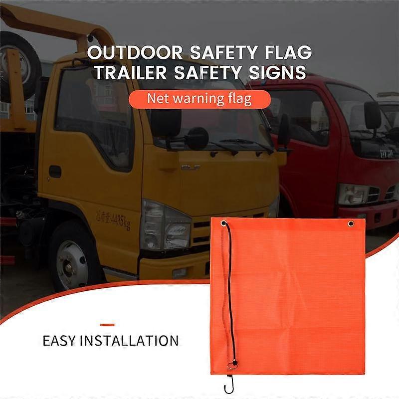 4Pcs 18x18 inch Mesh Safety Flags Orange Warning Flag Bungee Good ...