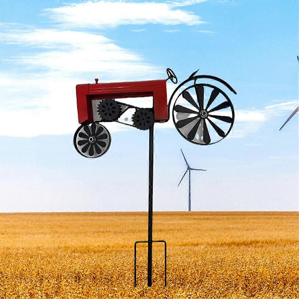 Garden Stake,Farm Tractor,Turning Wheels, Vintage ,Tractor Wind Spinner ...