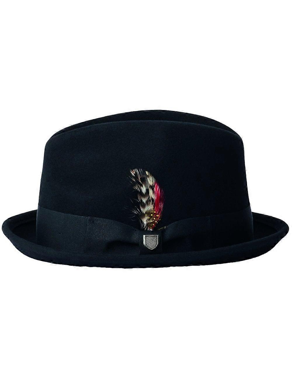 Men's Brixton Fedora Gain Hat - Black/black | Fruugo UK