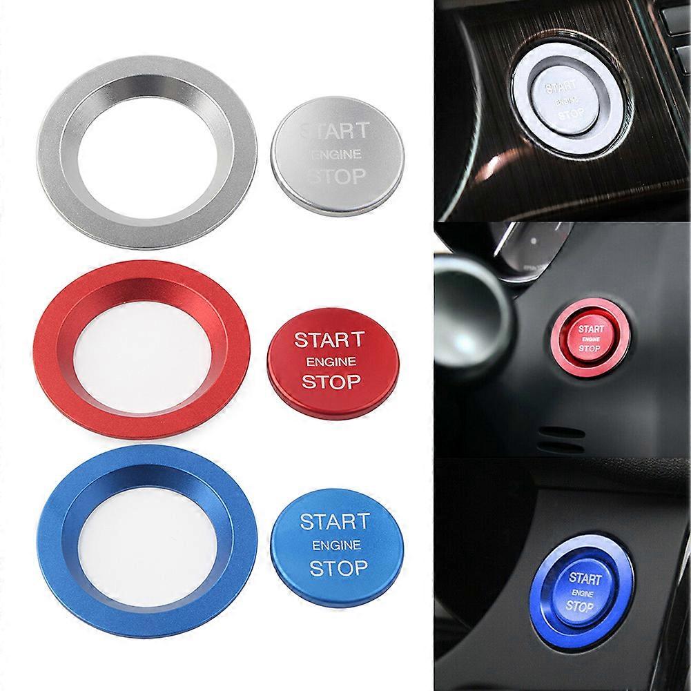 CNC Car Engine Ignition Start Button Cover w/ Ring For Land Rover Range ...