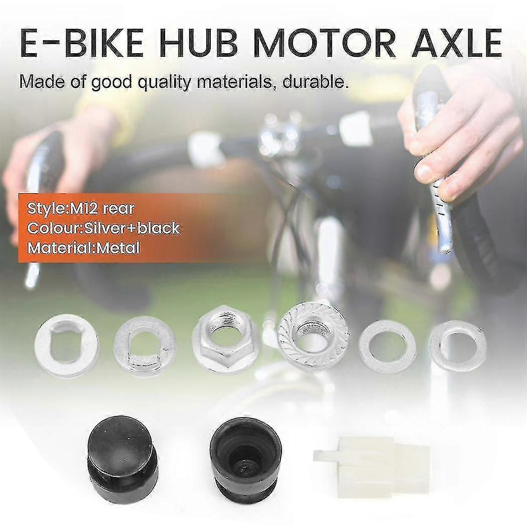 E-bike Electric Bicycle Hub Motor Axle M12 Rear Lock Nut /lock Washer ...