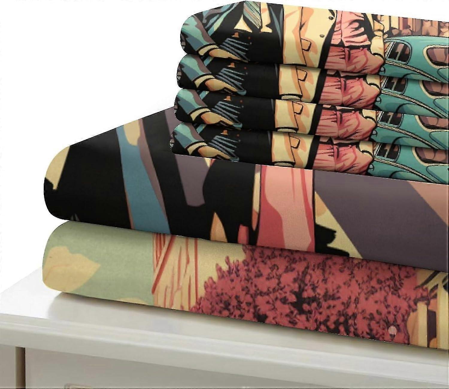 o3801 Bed Sheets 3D Printed The Beatles Duvet Cover Set Bedding Sets ...