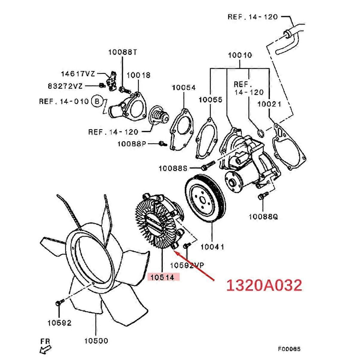 Radiator Cooling Fan Clutch for Montero Sport II III L200 Triton IV V ...